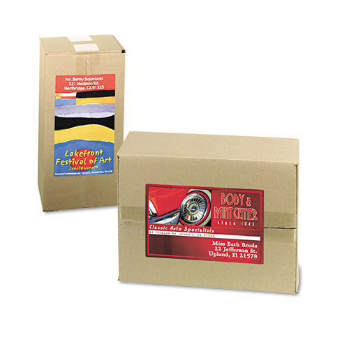 Vibrant Laser Color-print Labels W- Sure Feed, 4 3-4 X 7 3-4, White, 5 ...