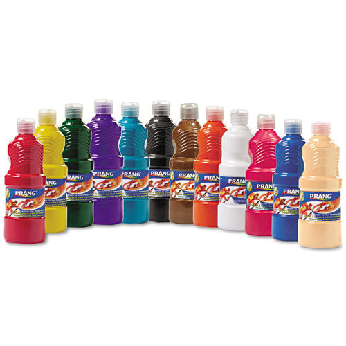 Ready-to-use Tempera Paint, 12 Assorted Colors, 16 Oz, 12-pack ...